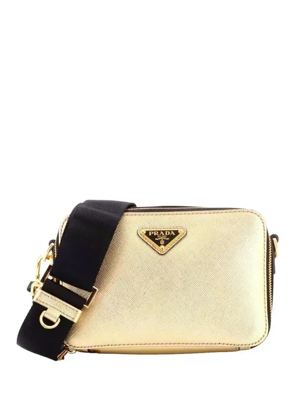 Prada Saffiano Leather Camera Bag - Gold