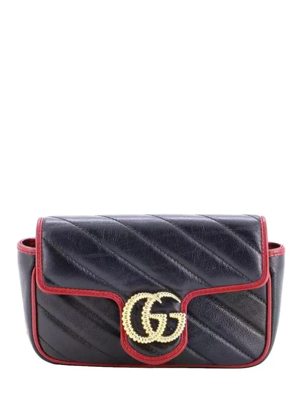 Gucci Gg Marmont Super Mini Crossbody Bag - Black