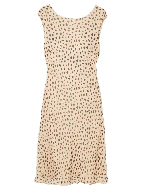 Posse Leo Cheetah-print Silk-georgette Midi Dress - Brown