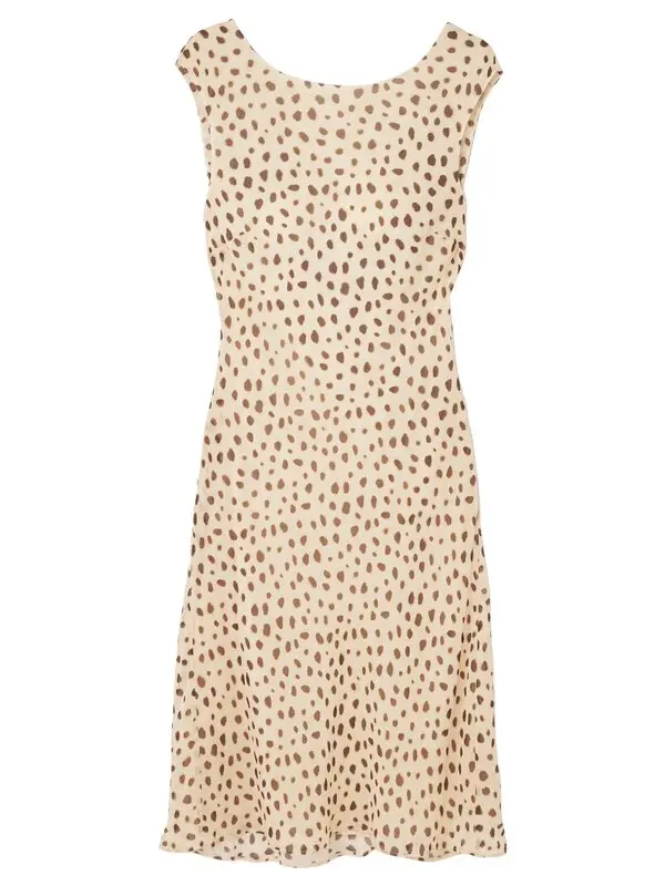 Posse Leo Cheetah-print Silk-georgette Mini Dress - Brown