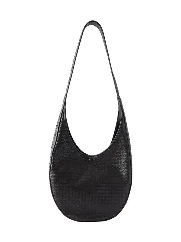 Bottega Veneta Intrecciato Leather Shoulder Bag - Brown
