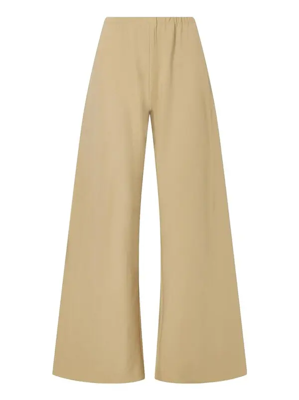 LA LIGNE Colby Recycled Stretch-crepe Wide-leg Pants - Neutrals