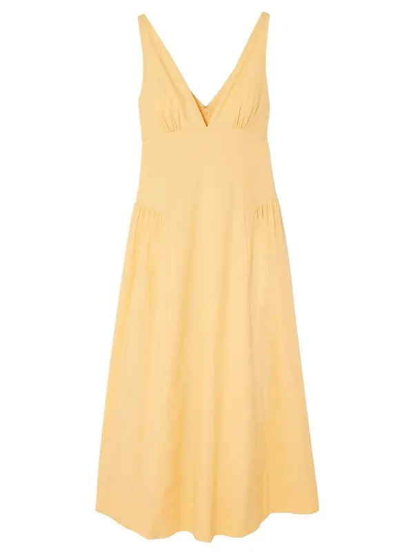 Posse Lindie Cotton Midi Dress - Yellow
