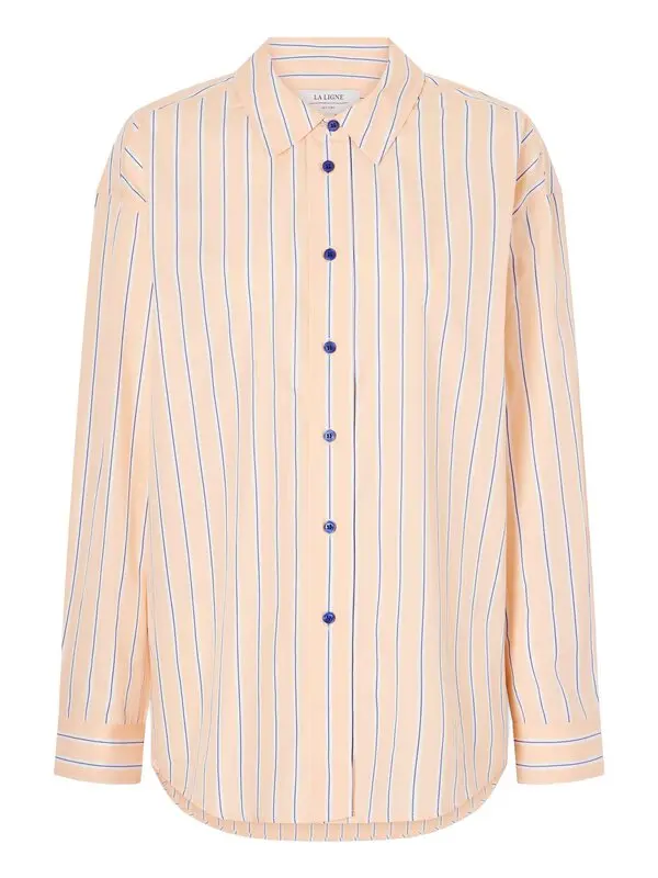 LA LIGNE Striped Cotton-poplin Shirt - Off-white