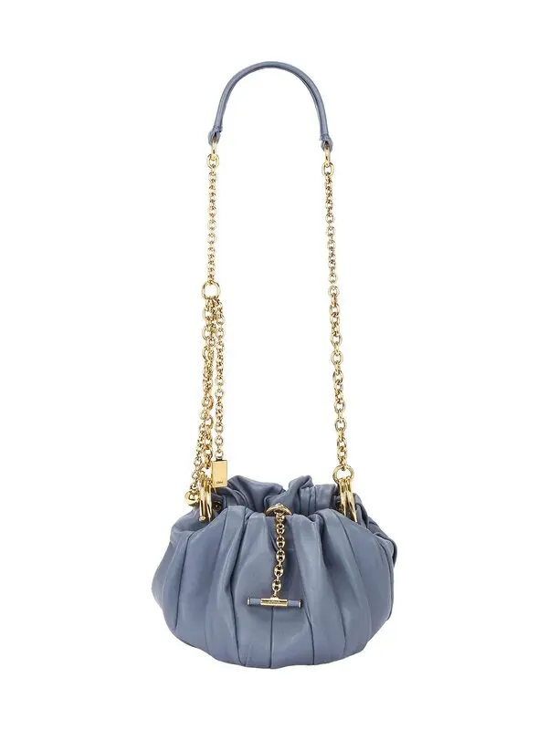 Chloé Plisse Shoulder Bag - Ashes Blue
