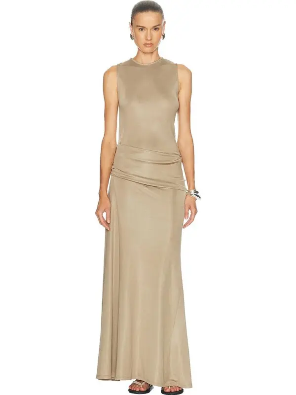 Tove Lelani Dress In Metallic Gold - Bronze