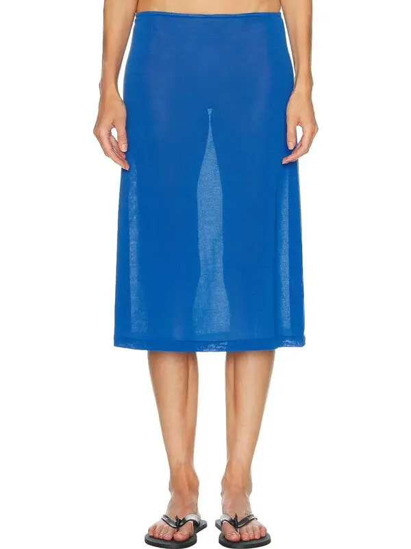 ZIAH Sheer Knit Skirt - Electric Blue
