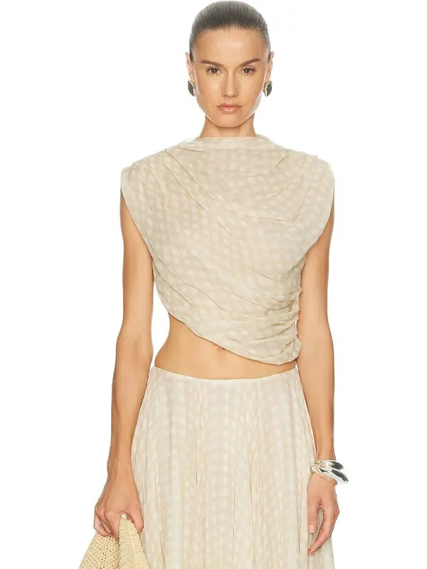 Cult Gaia Banksia Top - Sesame Multi