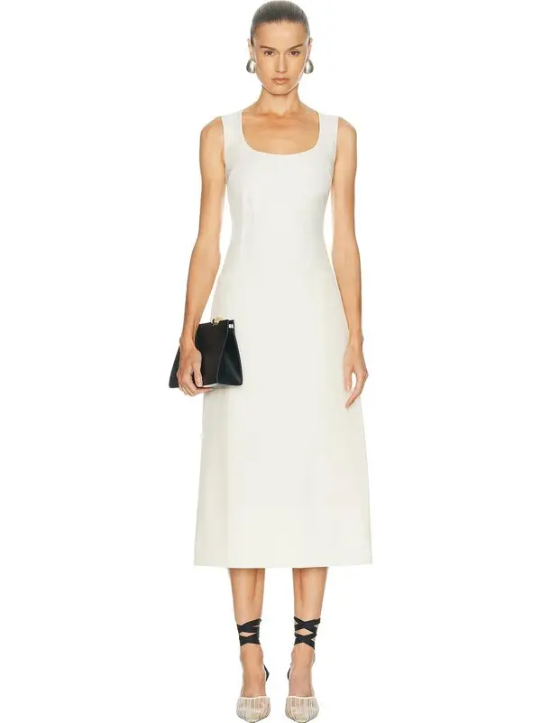 Jacquemus La Robe Tablier Ivory Dress - Off White