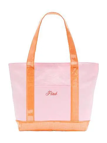 Pink Sequin Canvas Tote Bag - Pink