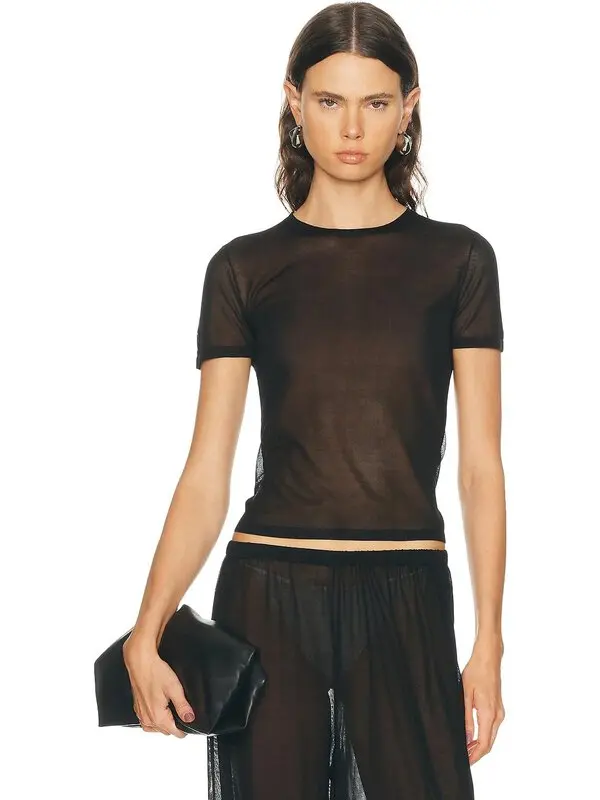EAVES Wrenley Knit Tee - Black