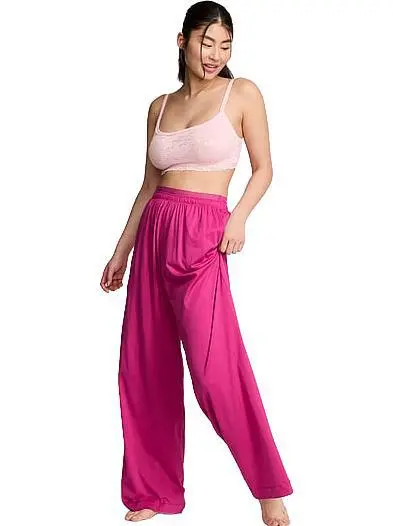 Pink Light As Air Jersey Wide-leg Pants - Pink