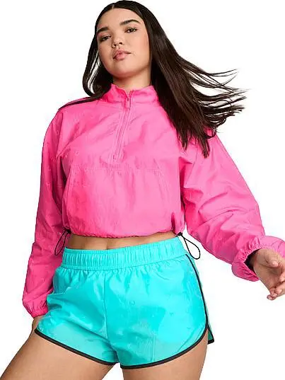 Pink Tech Woven Run Shorts - Blue