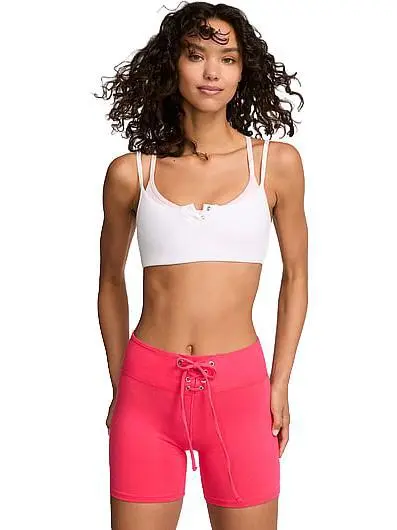 Pink All-day Cotton™ Lace-up Bike Shorts - Pink
