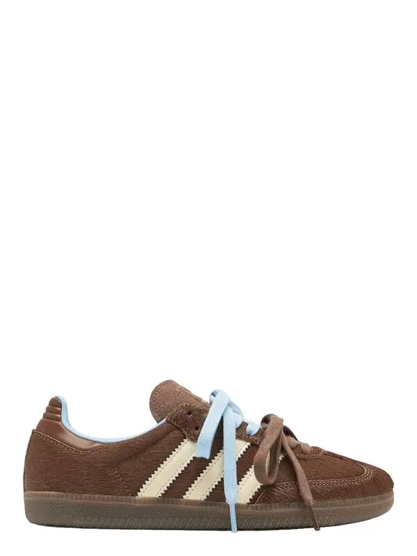 Adidas Samba Og Pony Hair Sneakers - Earth Strata/clear Sky Blue/cream White