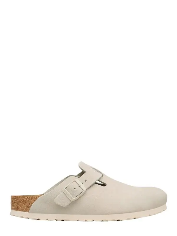 BIRKENSTOCK Boston Suede Clogs - Oyster
