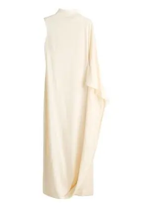 H&m X Stella Mccartney Satin Cape Dress - Cream