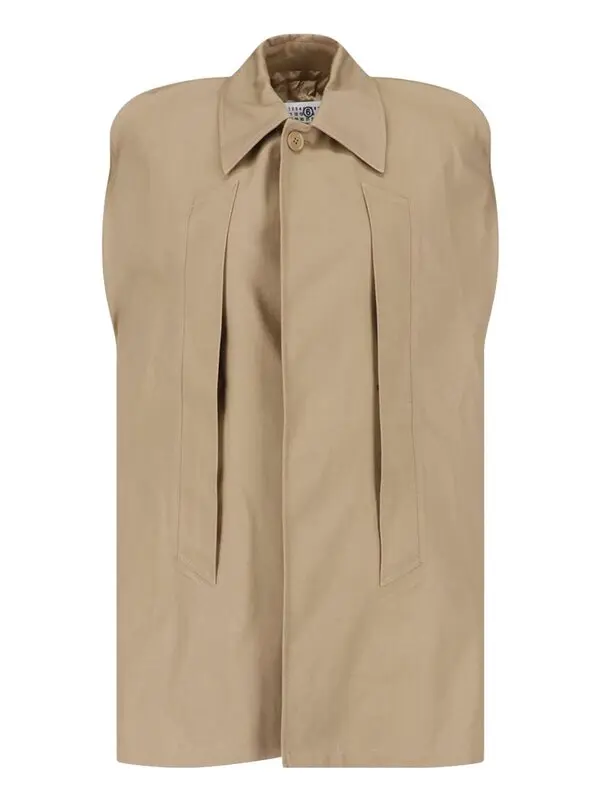 MAISON MARGIELA Cotton Cloak Coat - Beige