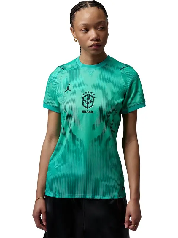 JORDAN Brand Brazil 2026 Stadium Goalkeeper Short-sleeve Replica Soccer Jersey - Green