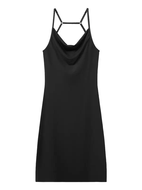 Mango Open Back Cowl Neck Mini Dress - Black