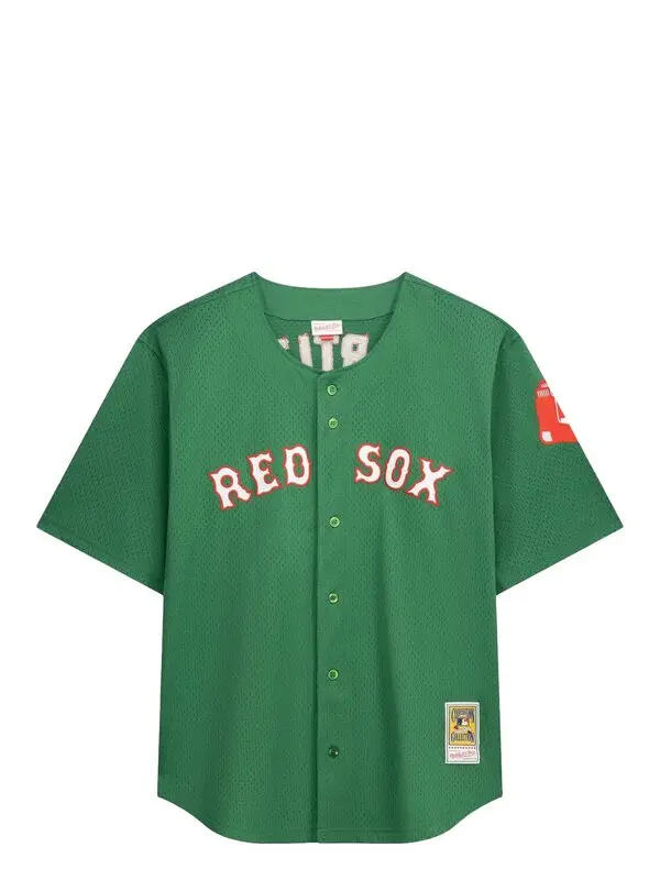Mitchell & Ness David Ortiz Boston Red Sox Cooperstown Collection Mesh Batting Practice Jersey - Kelly Green