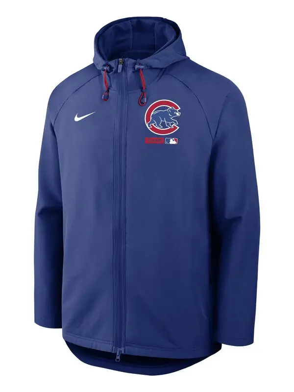 Nike Chicago Cubs Authentic Collection Therma-fit Full-zip Hooded Jacket - Blue