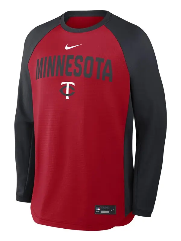 Nike Minnesota Twins Authentic Collection Dri-fit Pullover Crew - Red