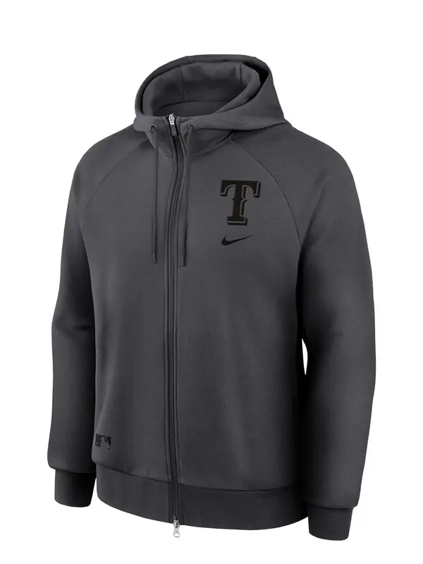 Nike Texas Rangers Authentic Collection Full-zip Hoodie - Grey