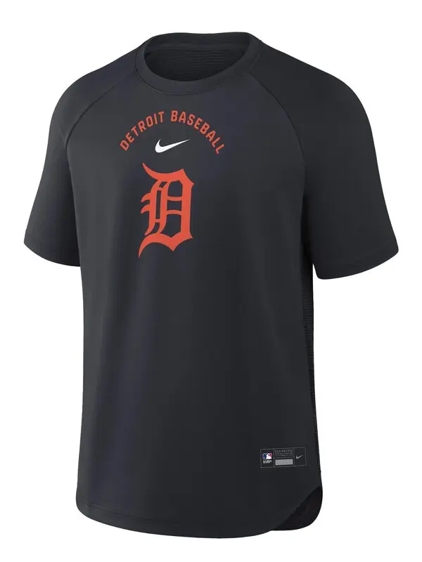 Nike Detroit Tigers Authentic Collection Batting Practice Mlb Top - Blue