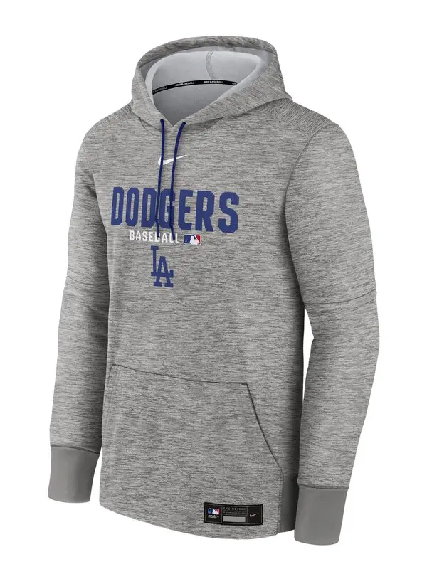 Nike Los Angeles Dodgers Authentic Collection Therma Mlb Pullover Hoodie - Grey