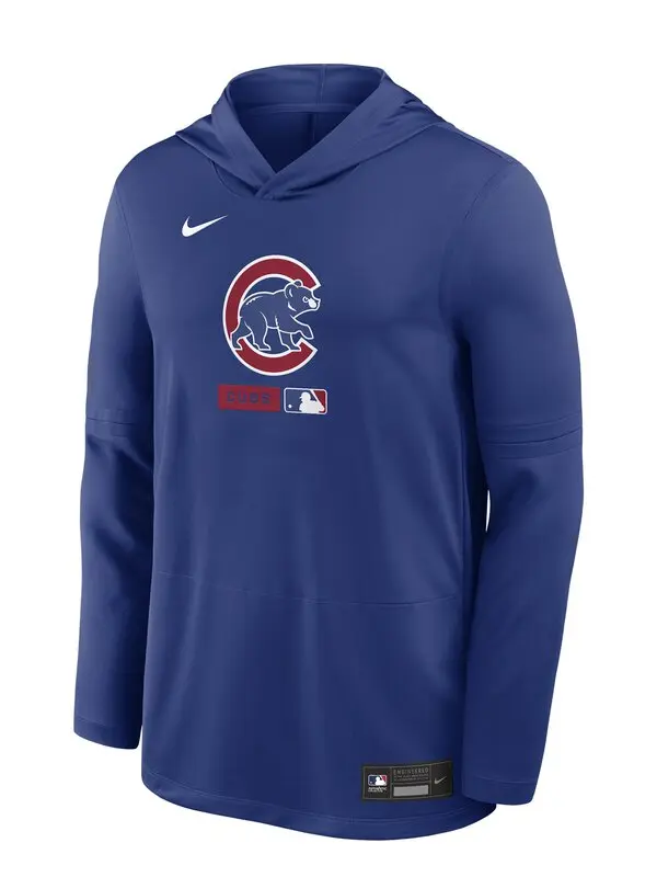 Nike Chicago Cubs Authentic Collection Dri-fit Hooded Top - Blue
