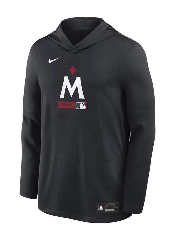 Nike Minnesota Twins Dri-fit Mlb Long-sleeve Hooded Top - Blue