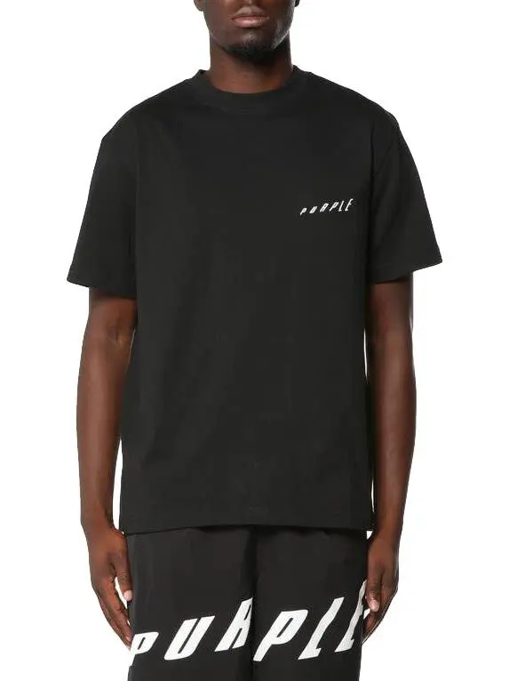 PURPLE BRAND Heavyweight Jersey Graphic T-shirt - Black