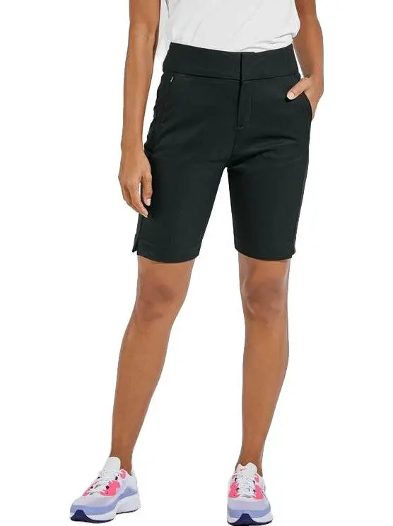 Coolibar Tailored V-neck Shorts With Upf 50+ Sun Protection - Black