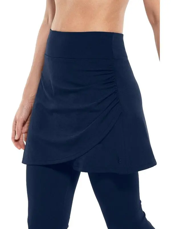 Coolibar Kahula Skirted Swim Capris - Navy