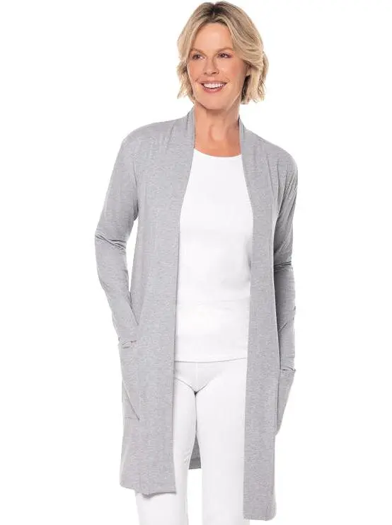 Coolibar Corbella Upf 50+ Sun Protection Cardigan - Grey Heather
