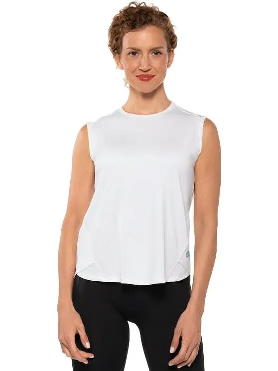 Coolibar Upf 50+ Sun Protection Athleisure Tank Top - White