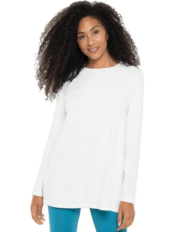 Coolibar Upf 50+ Sun Protection Long Sleeve T-shirt - White