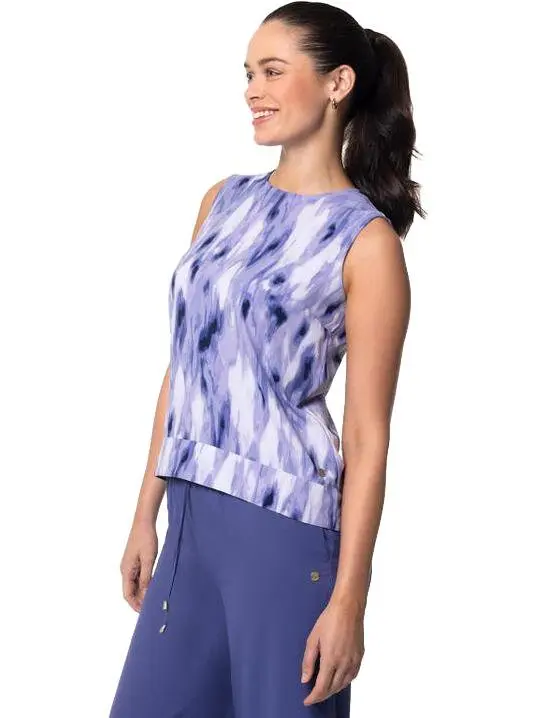 Coolibar Upf 50+ Sun Protection Long Sleeve Top - Future Dusk Icat Watercolor