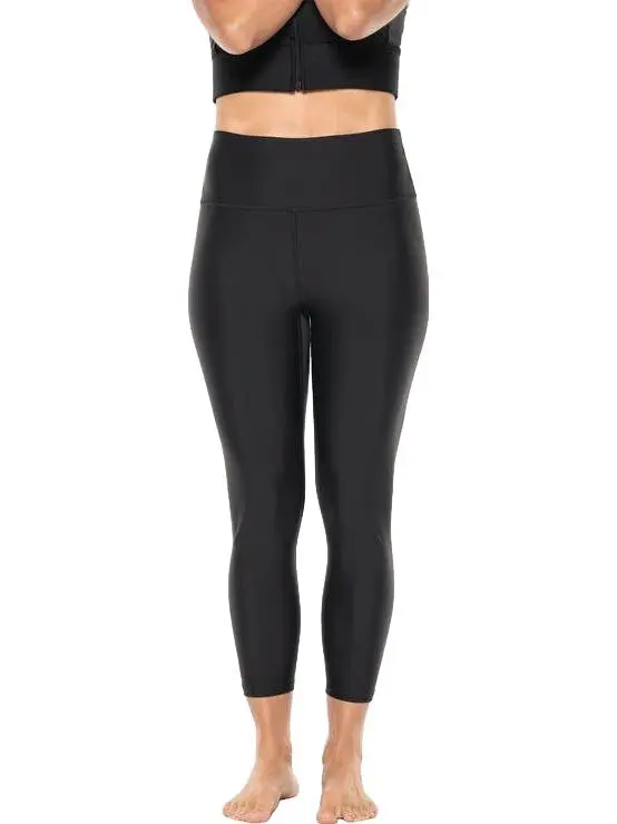 Coolibar Upf 50+ Ocean Sculpt High Rise Swim Leggings - Black