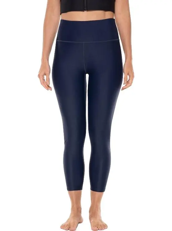 Coolibar Upf 50+ Ocean Sculpt High Rise Swim Leggings - Navy