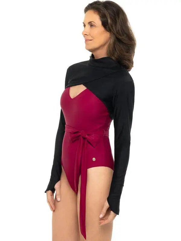 Coolibar Upf 50+ Sun Protective Swim Shrug - Black