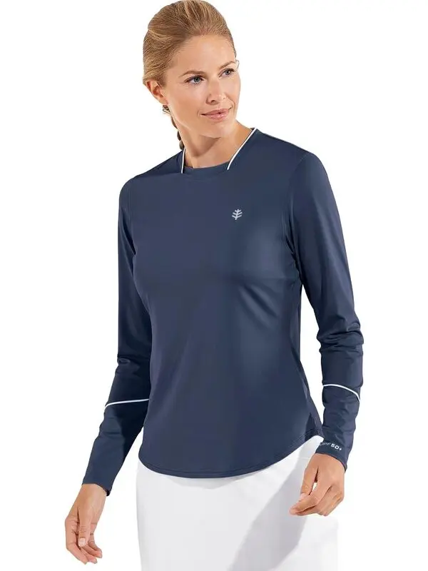 Coolibar Upf 50+ Sun Protection Long Sleeve Performance T-shirt - Navy