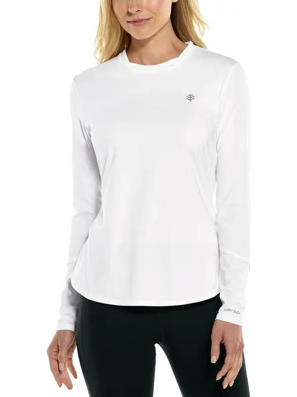 Coolibar Upf 50+ Sun Protection Long Sleeve Performance T-shirt - White