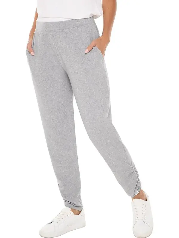 Coolibar Ruched Upf 50+ Sun Protection Pants - Grey Heather