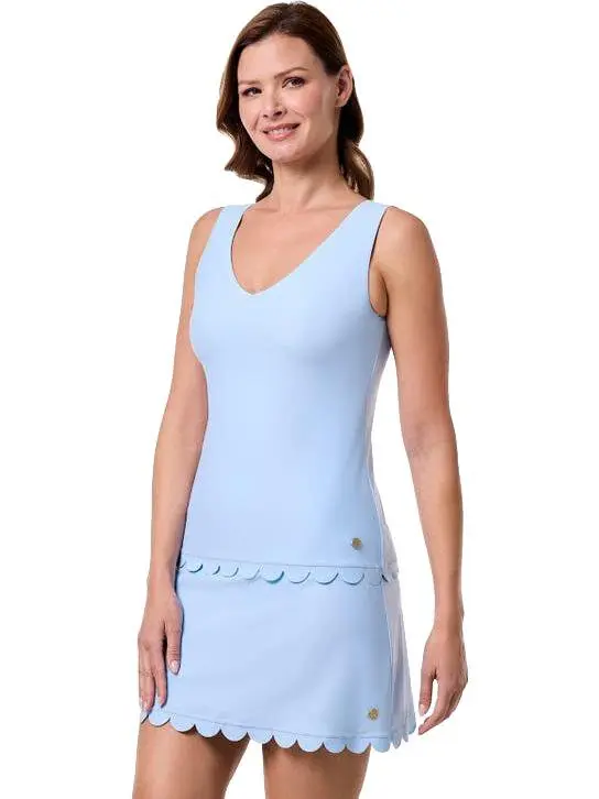 Coolibar Acropora Upf 50+ Sun Protection Tankini With Scallop Detail - Skyride