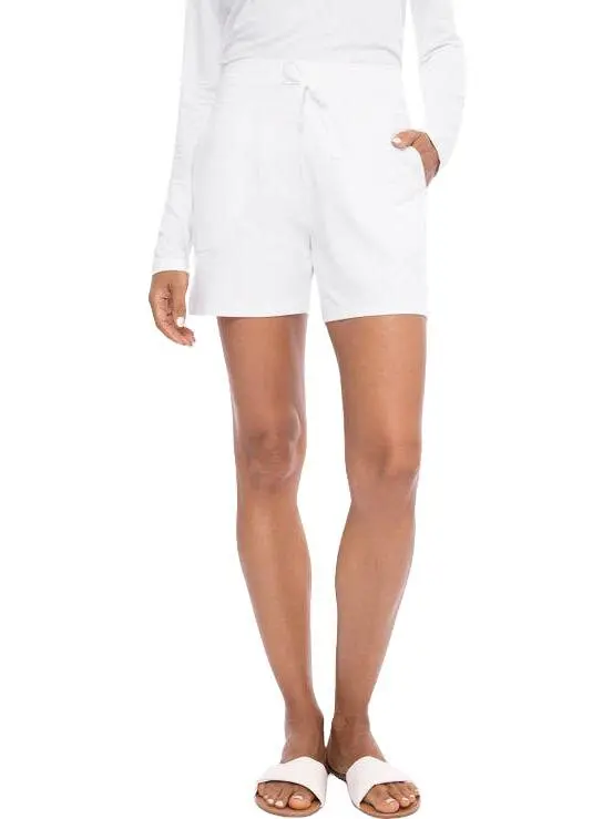 Coolibar Aventura Upf 50+ Knit Shorts - White
