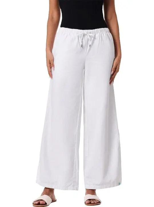 Coolibar Chambray Wide Leg Pants Upf 50+ Sun Protection - White Chambray