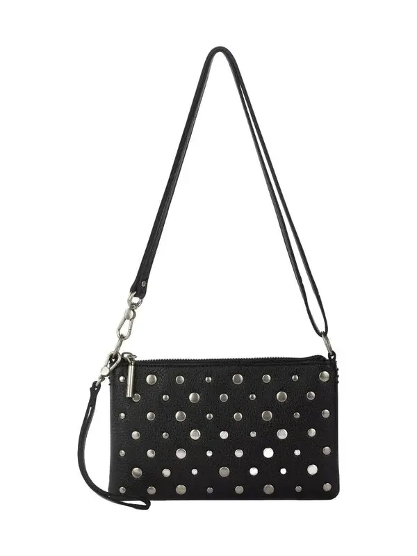 THE SAK Vita Studded Leather Crossbody Wristlet - Black Silver Stud