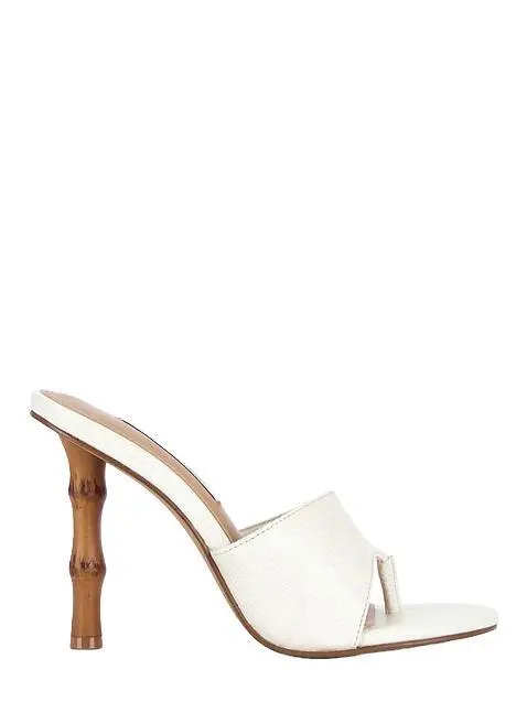 Steve Madden Briata Heels With Bamboo Stiletto - Bone